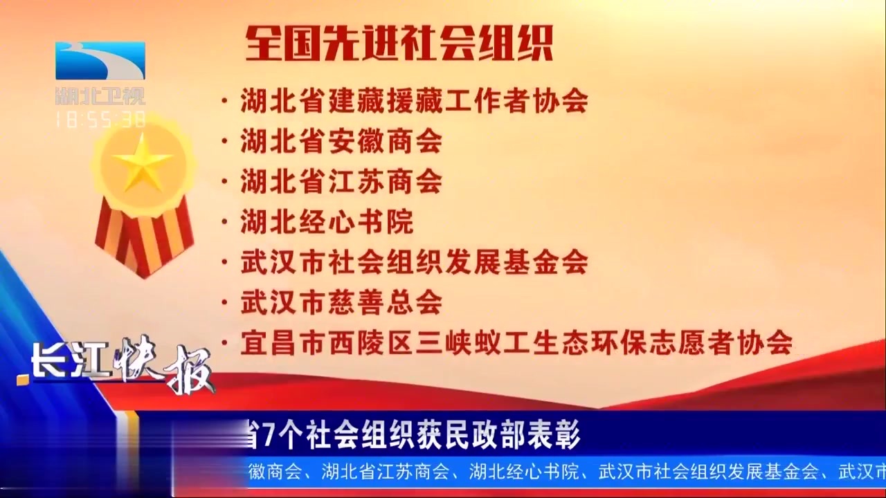 湖北省7个社会组织获民政部表彰