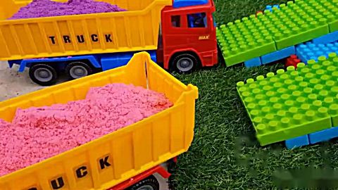 彩泥橡皮泥亲子手工制作翻斗车挖掘机