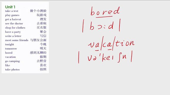 广东粤人开心版 五年级下册英语 Unit 1 单词讲解 教学视频 网课
