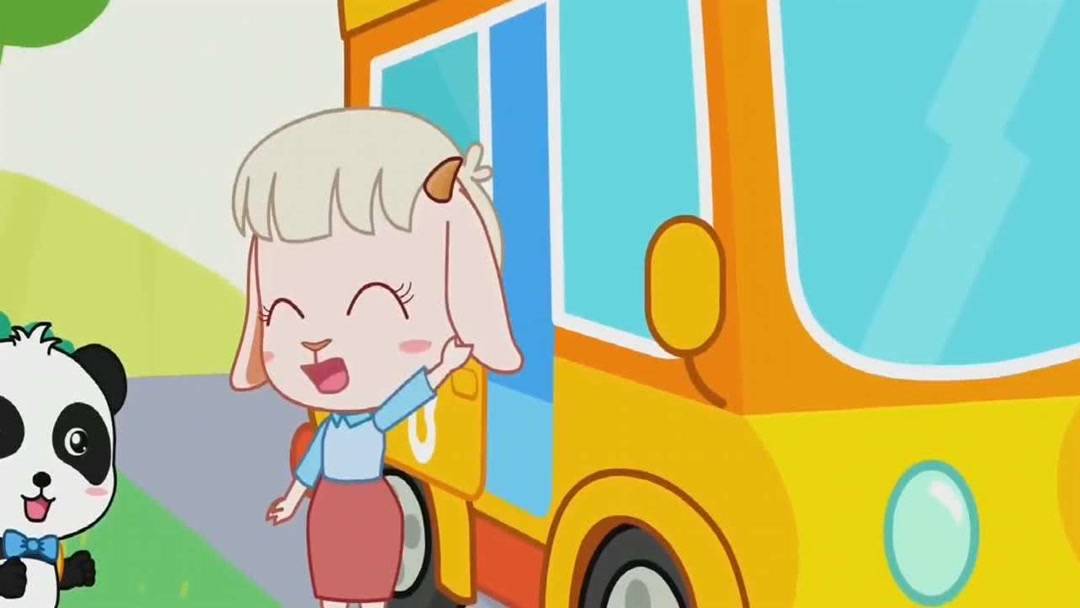 宝宝巴士:安全搭校车,小朋友不推不挤派队上车!