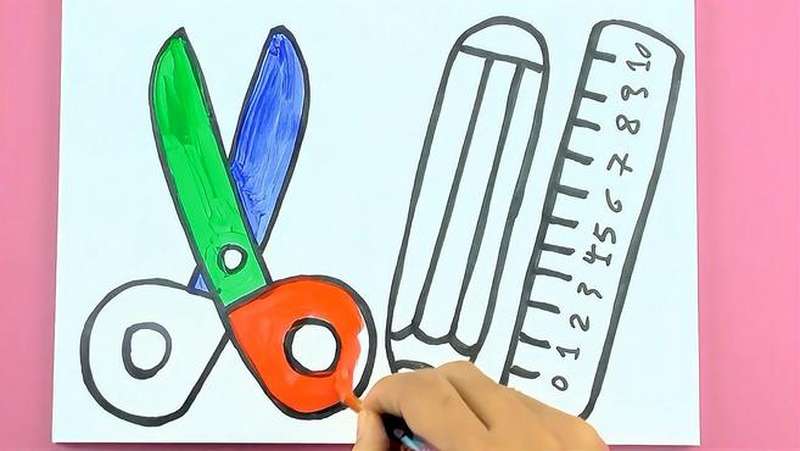 儿童简笔画 如何画学校用品