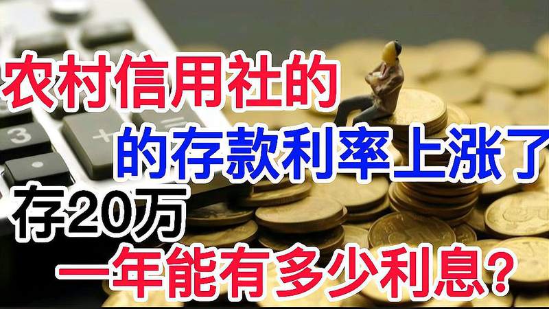 农村信用社的存款利率上涨了?存20万一年能有多少利息?