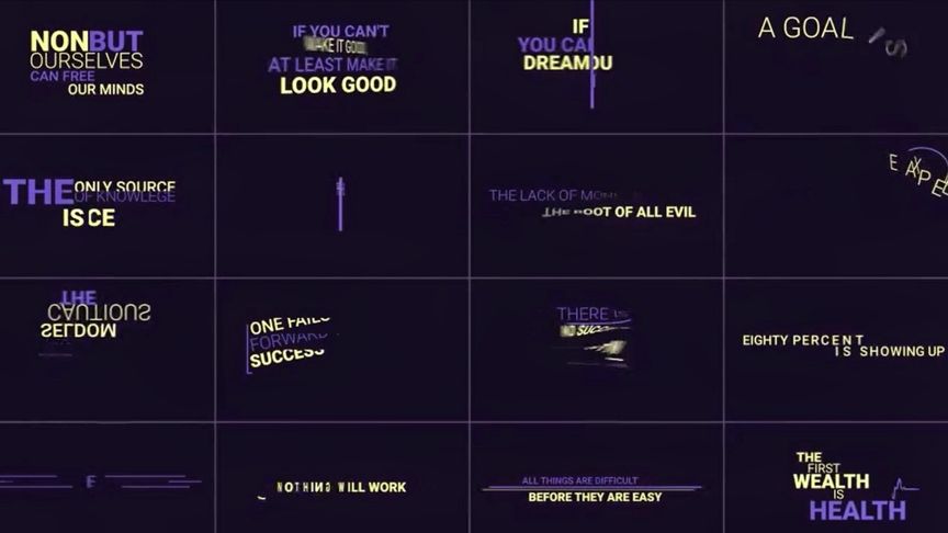 PR模板-80个简单文字标题动感排版预设动画