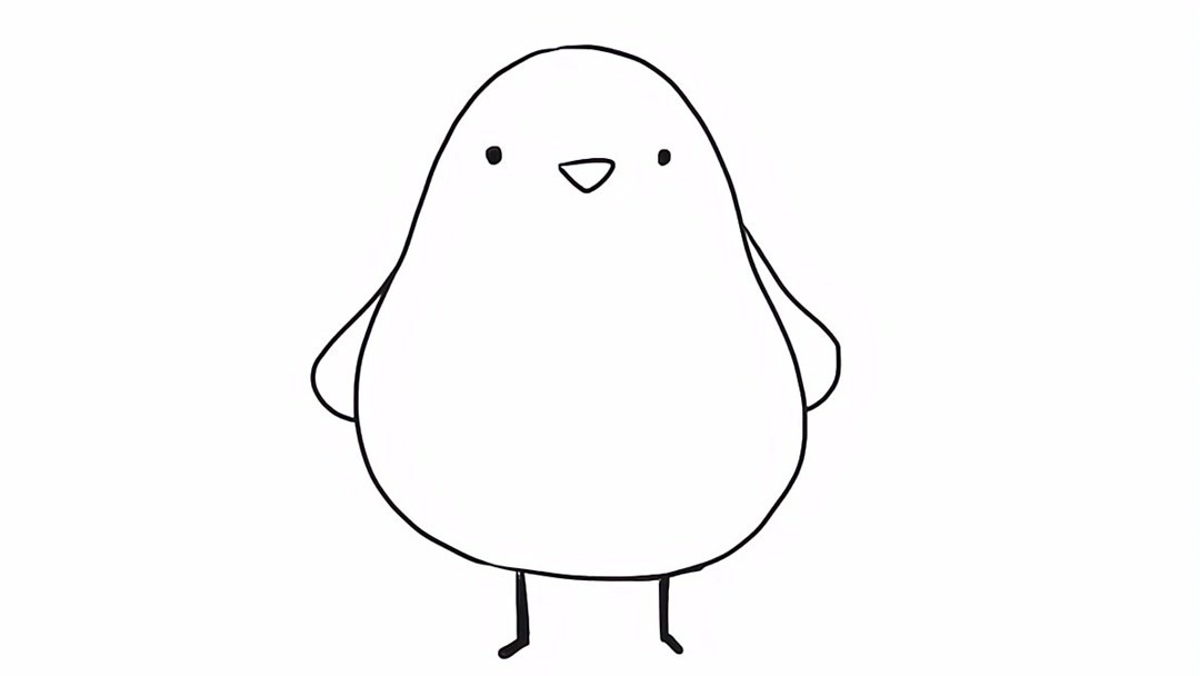 简单可爱的小鸡儿童简笔画