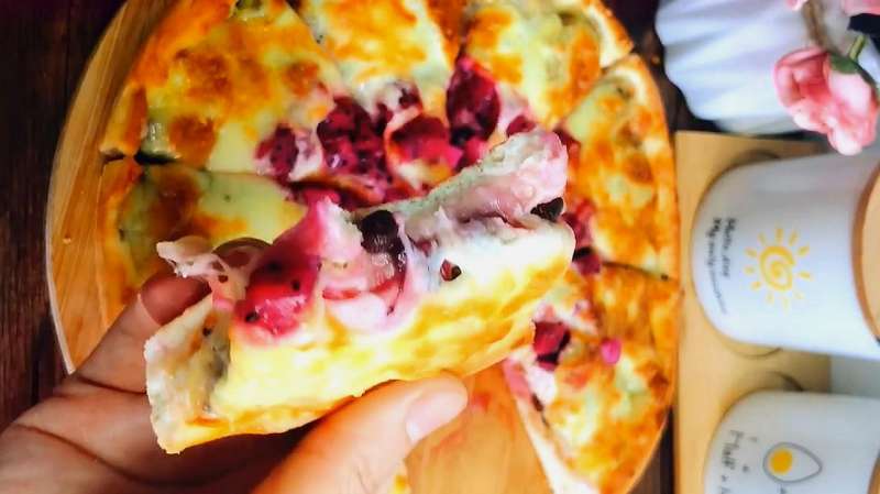 厨师长教你做水果披萨,满满都是果香味,孩子天天吵着要吃