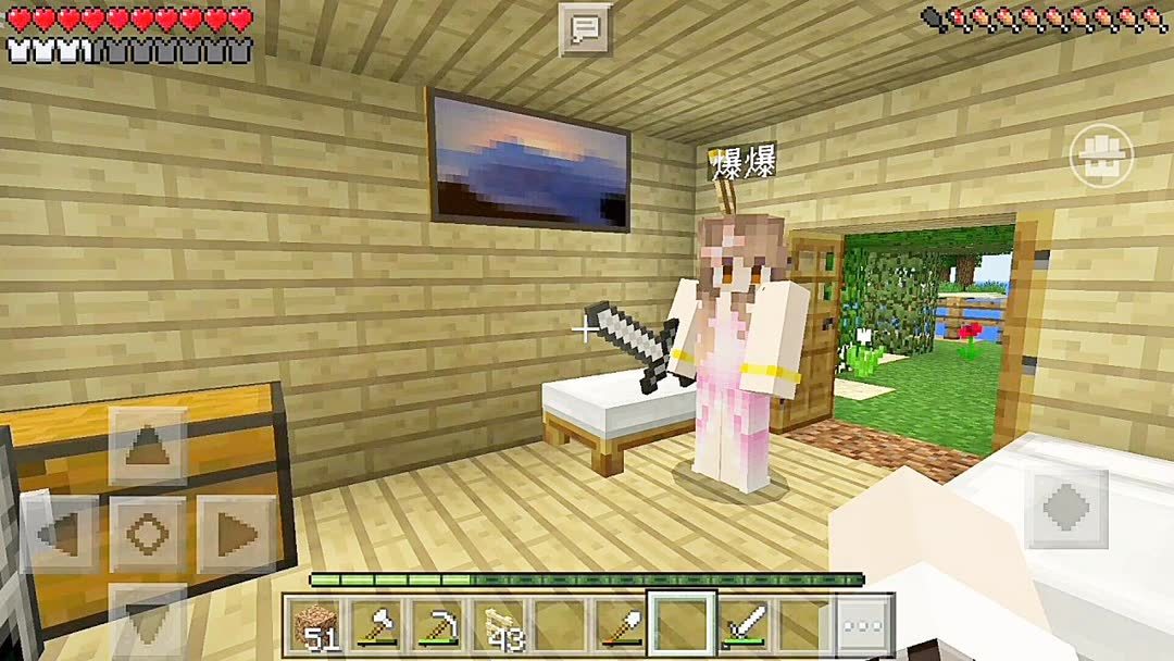 我的世界联机生存ep21 女朋友持剑逼呆呆修建厕所?