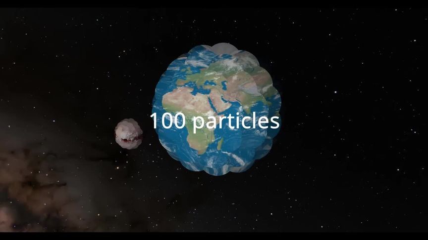 有趣了,100对50万粒子行星碰撞!会如何?#天文视频