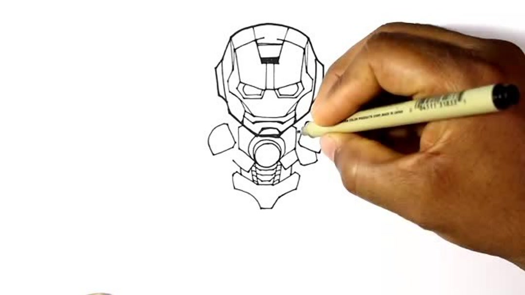 跃然于纸上 卡通钢铁侠 3D绘画视觉艺术