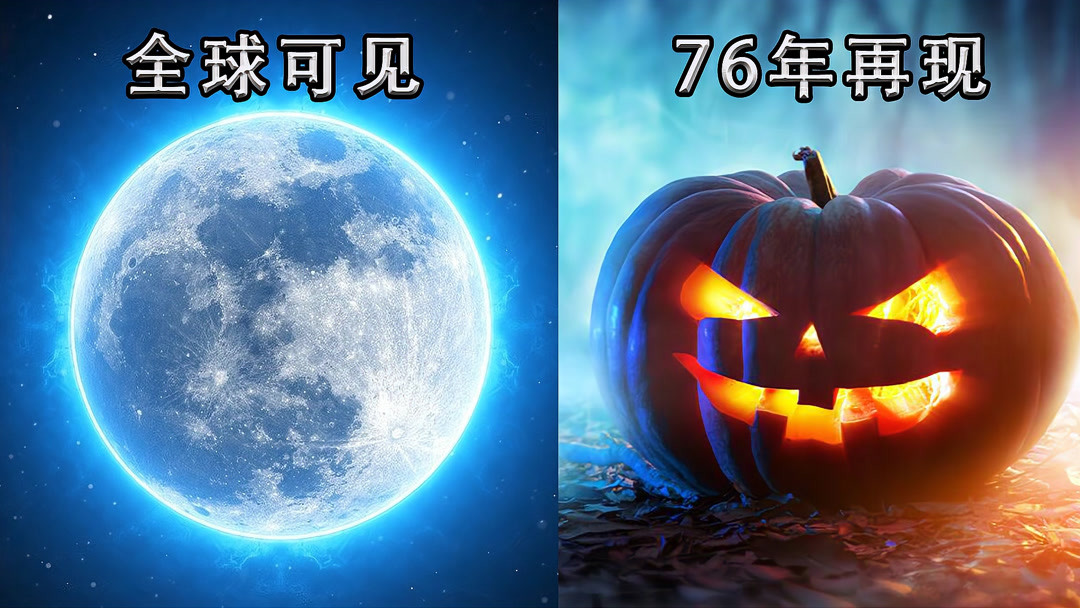 时隔76年！罕见天文现象“万圣节满月”再次出现，全球都可见！