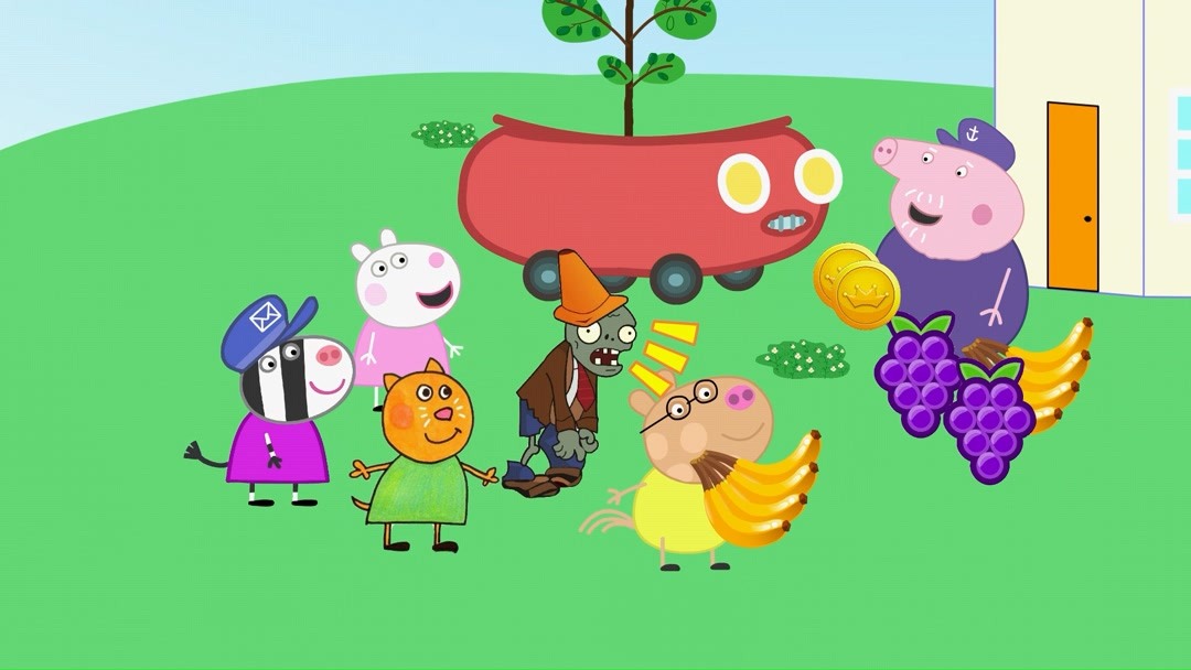 小猪佩奇动画,卖水果