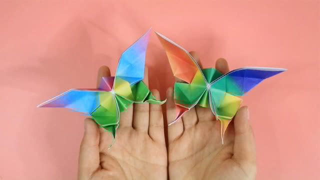 折纸教程,教你制作超漂亮的立体蝴蝶