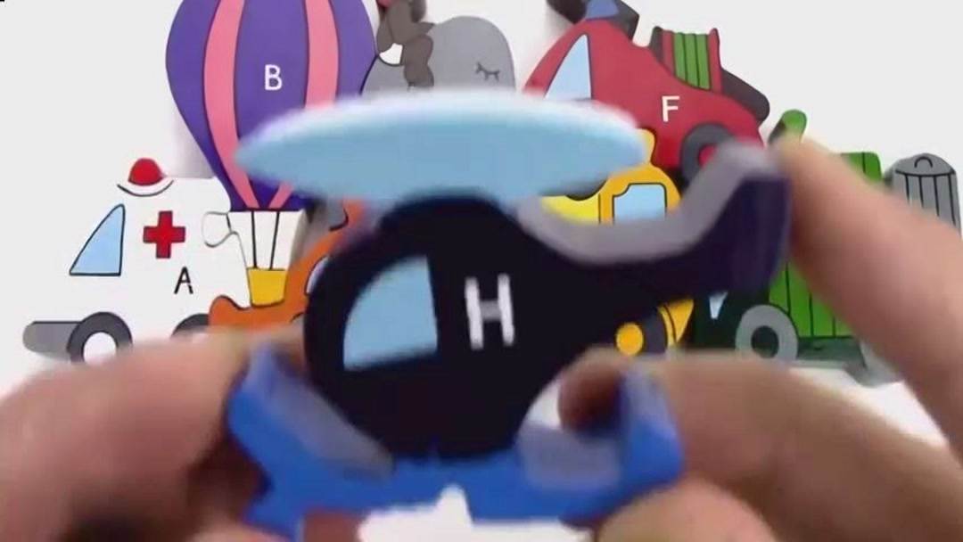 益智儿童木头玩具小汽车拼图模型