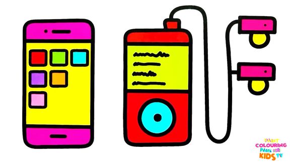 如何画随身听儿童简笔画儿歌