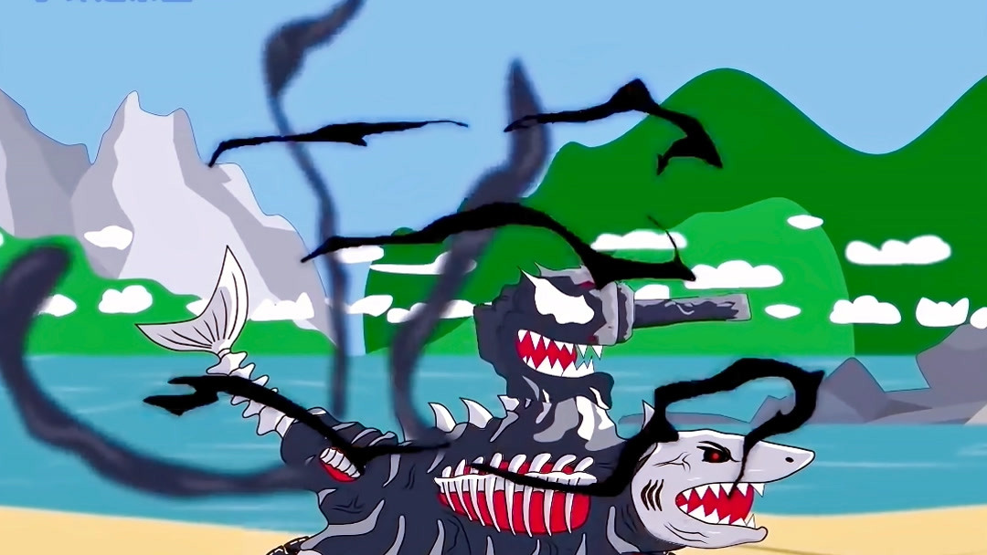 坦克世界动画 毒液坦克寄生鲨鱼变异毒液鲨鱼坦克 大战浩克坦克!