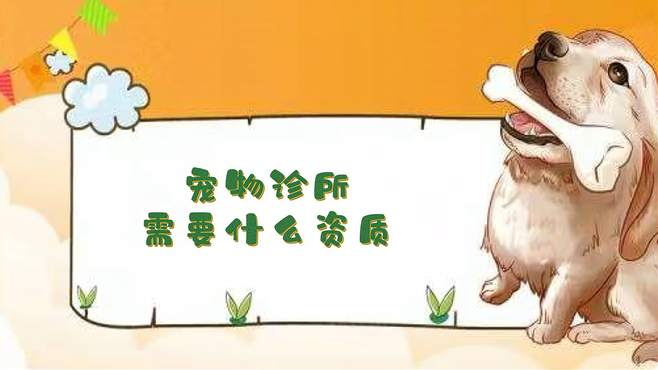 宠物诊所需要什么资质?