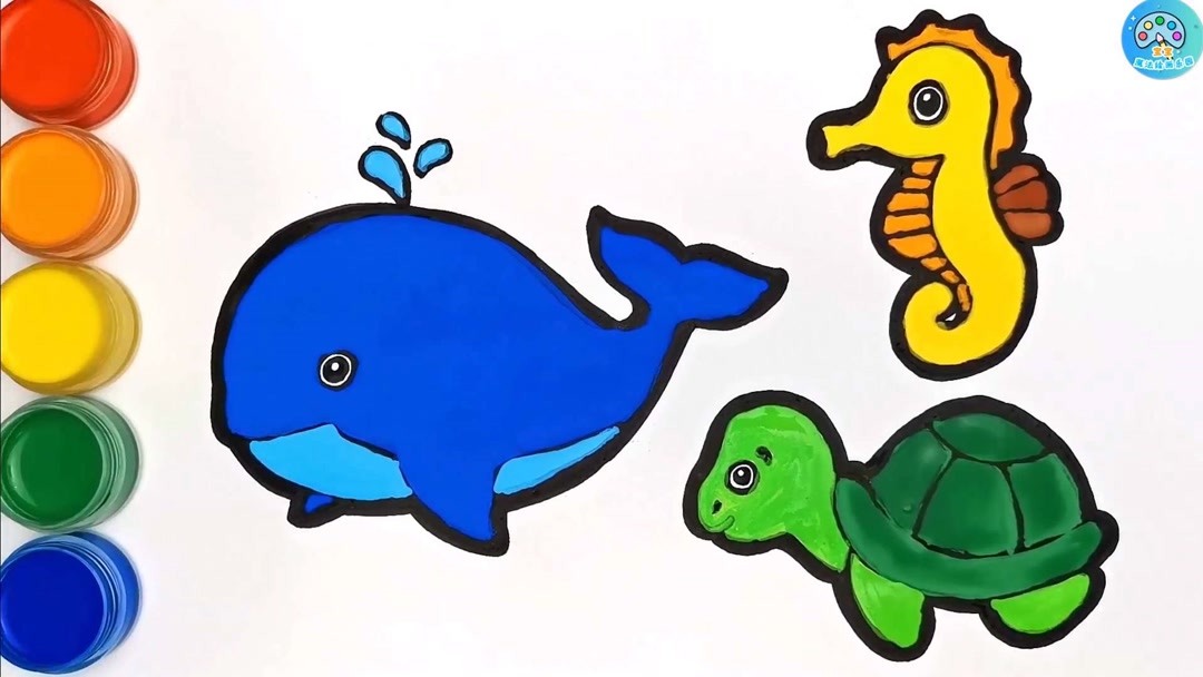 宝宝魔法绘画乐园 第6集 海洋里的动物