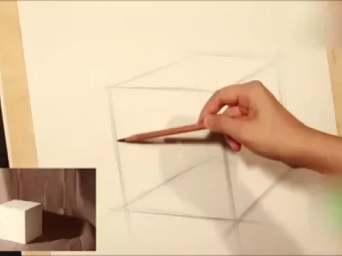 初学素描素描基础入门教程素描基础教程石膏几何体正方体结构写生素描