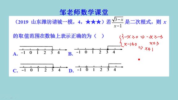 8年级下:二次根式有意义,X取值范围,并在数轴上表示出来