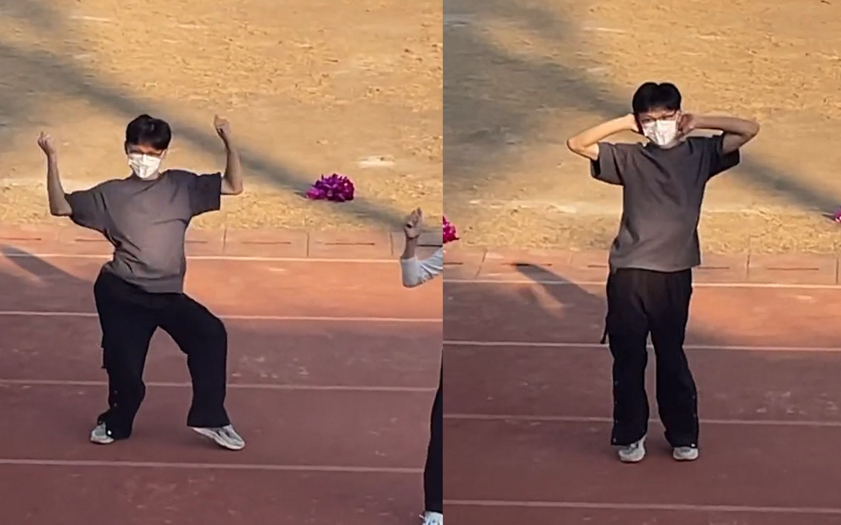 男生在操场大秀舞技,动作丝滑引大批同学尖叫:氛围感拉满了.mp4