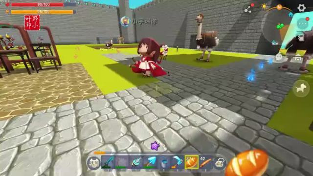 迷你世界荒岛求生58:蓝图图纸是造房利器,30秒帮小宇姐造出房顶