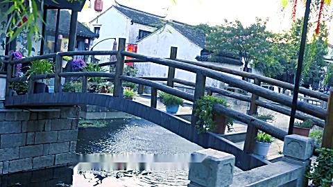 江南水乡建筑水墨画