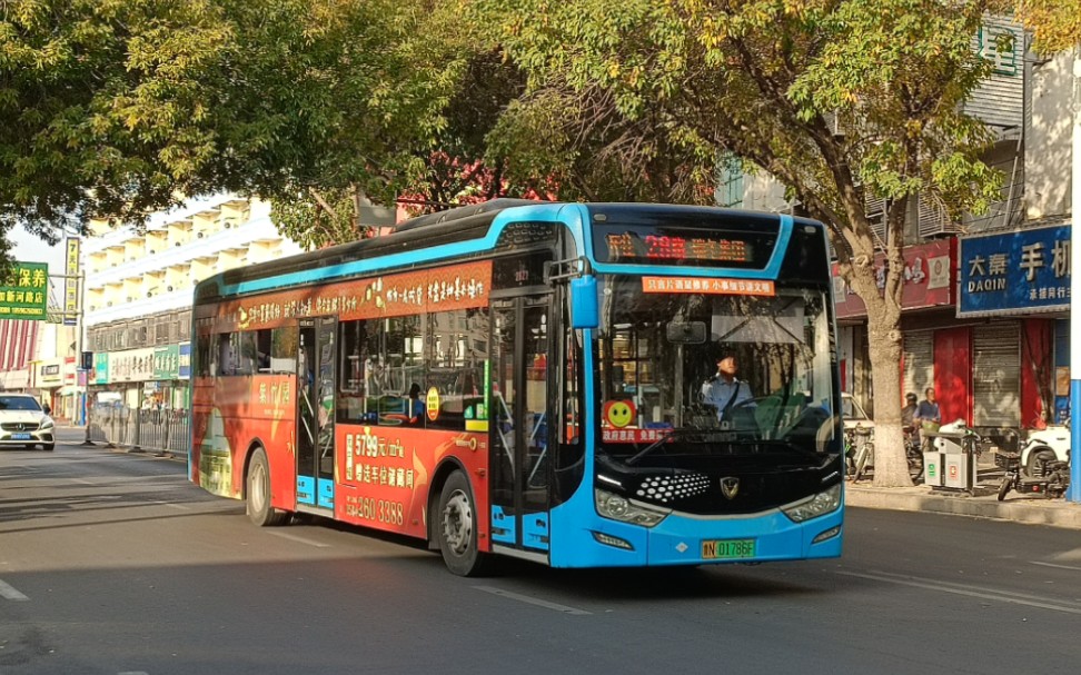 ...德州公交28路哈尔滨通联HKC6123CHEV02汽电混合动力客车走行音...