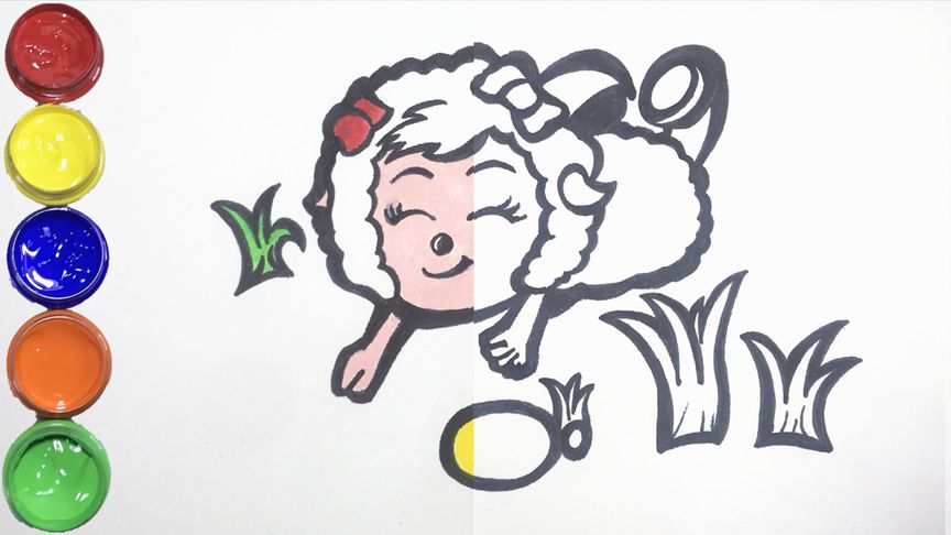 麦克简笔画15:喜羊羊快来,可爱的美羊羊秀体操,小朋友你觉得呢