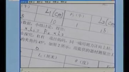 研究杠杆平衡的条件_初中物理课堂教学实录视频(上海)