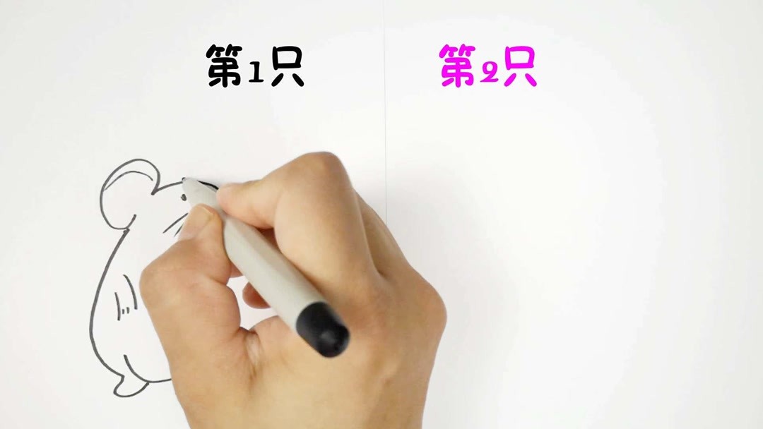 教你在30秒内快速画出2只可爱的老鼠 ,简单易学又好看