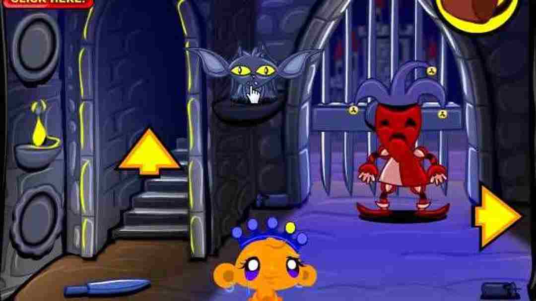 【肉肉糖豆】解谜:逗小猴开心之黑暗城堡成功逃离游戏