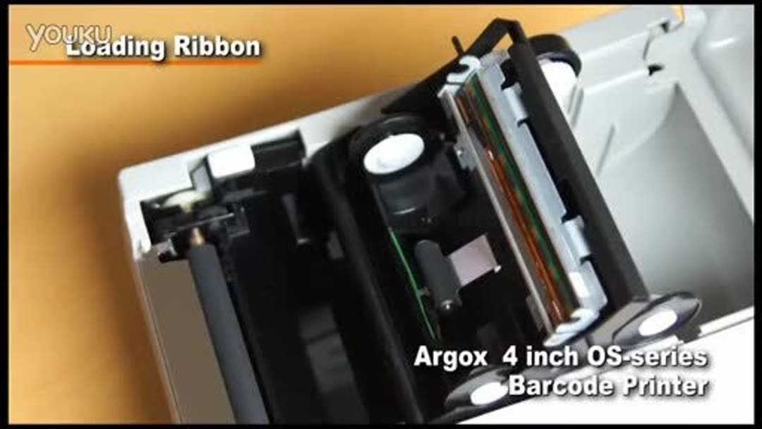 OS214PLUS机标签碳带安装_自定义转码