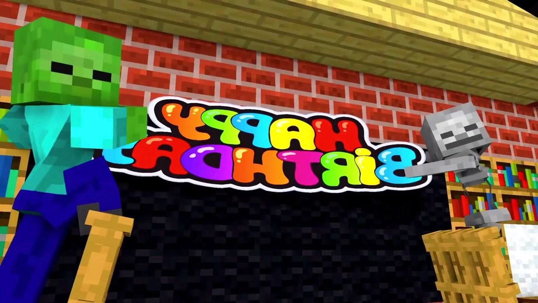 我的世界怪物学校:怪物为HIM老师办生日派对