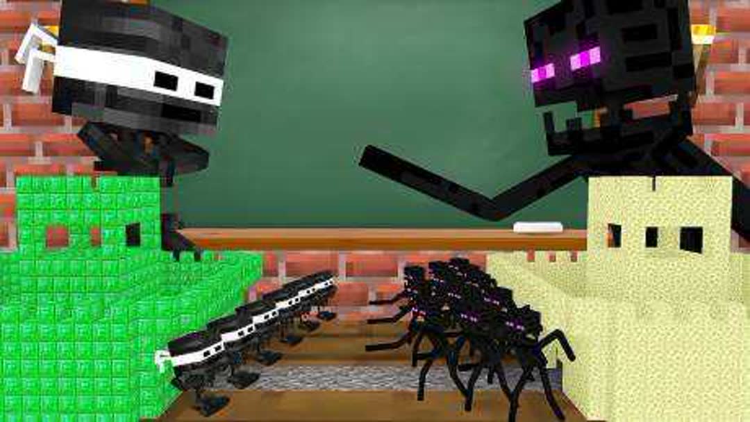 《我的世界怪物学院》搞笑动画:家庭特技表演赛,大闹监狱