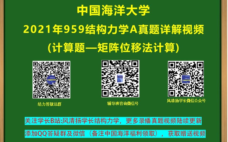 【2021年矩阵位移法-先处理法求单元定位向量】2021年中国海洋大学...