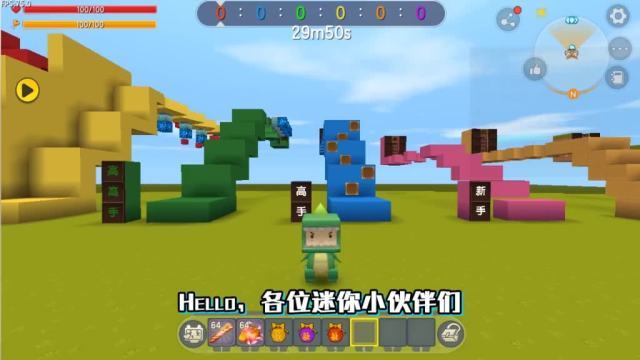 迷你世界:9项酷跑满足不了忆涵!挑战上帝模式,用旋转2段跳成仙