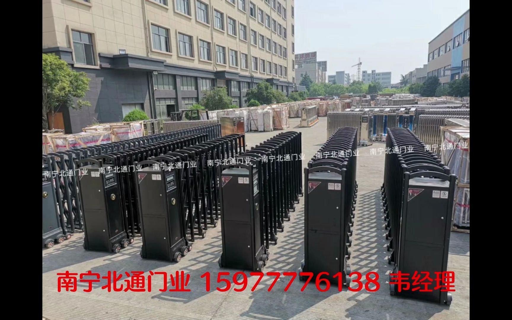 南宁自动伸缩门厂家,无轨伸缩大门,不锈钢电动大门伸缩门销售安装