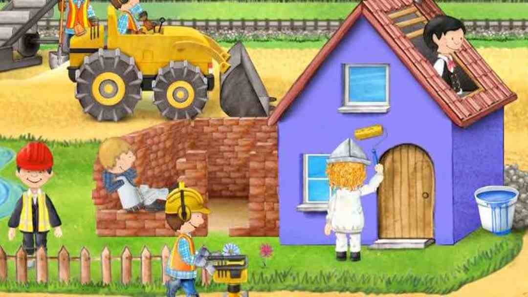 模拟驾驶挖掘记推土机 粉刷房屋建设迷你小镇游戏