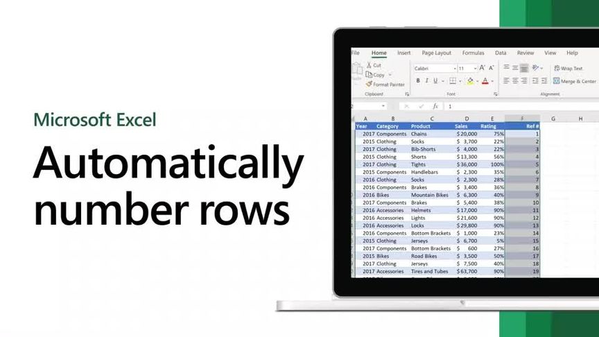 #excel #办公 使用填充柄或者ROW添加序号。微软官网教程转发。