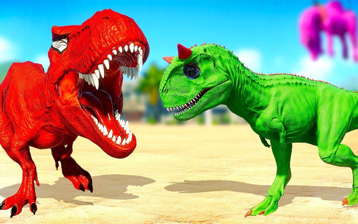 霸王龙 & 棘龙战斗合集 - 侏罗纪世界:进化2 DLC 模组mod