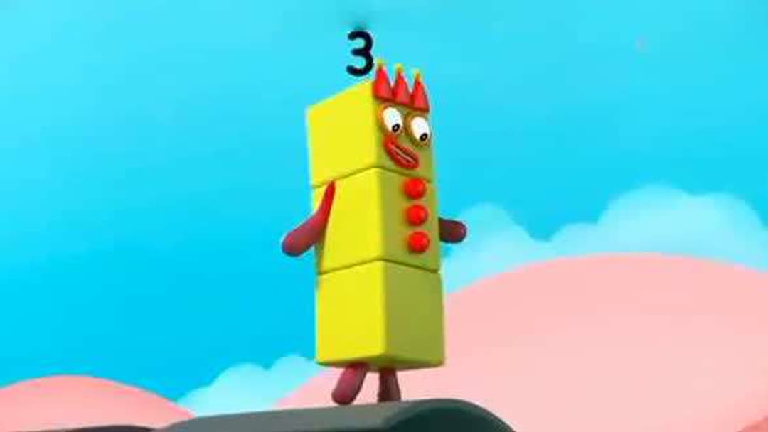 数字积木动画 儿童英语动漫 今天积木快递员开火车送快递