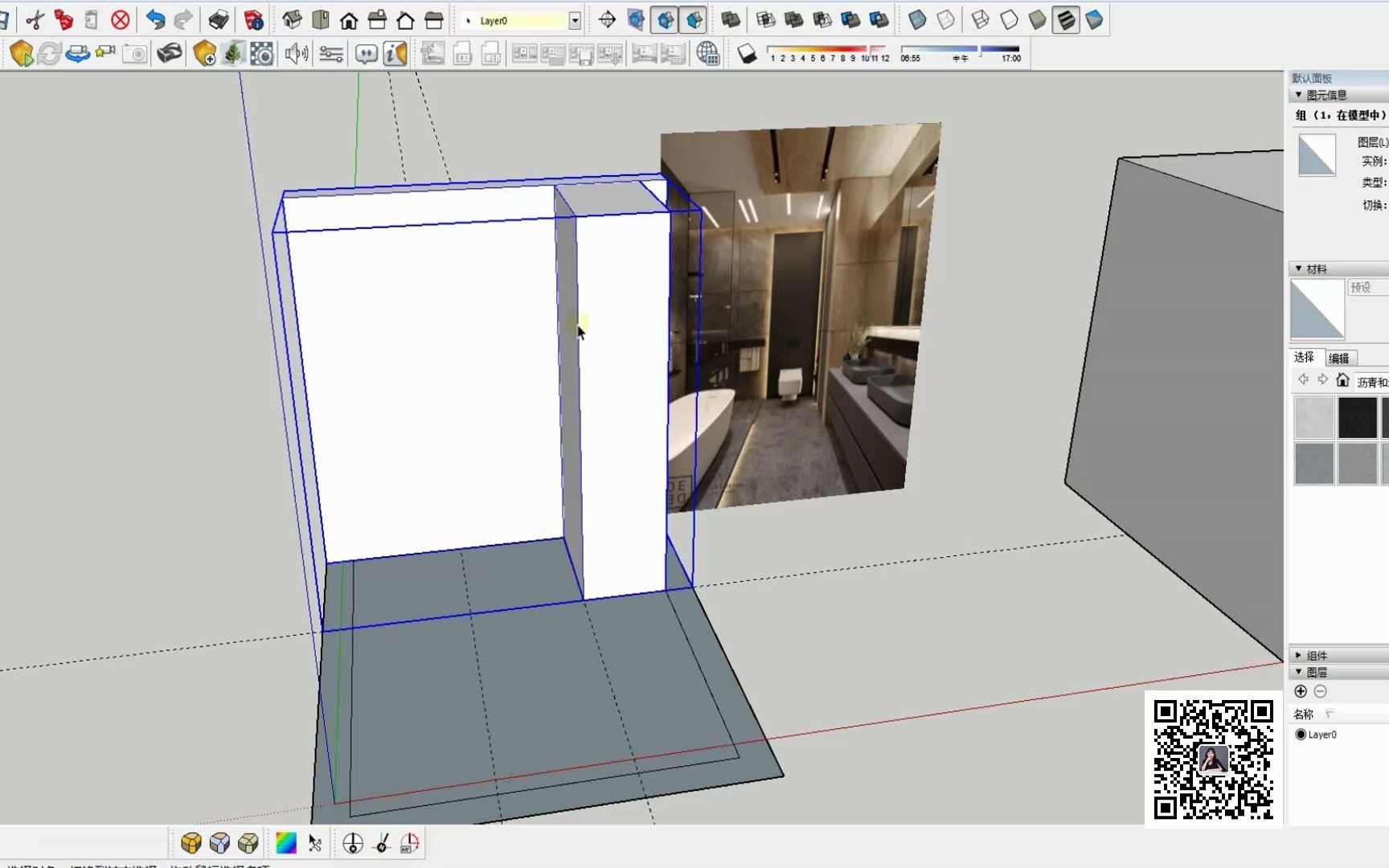 【室内设计】SU可视化立面破解之洗手间墙面