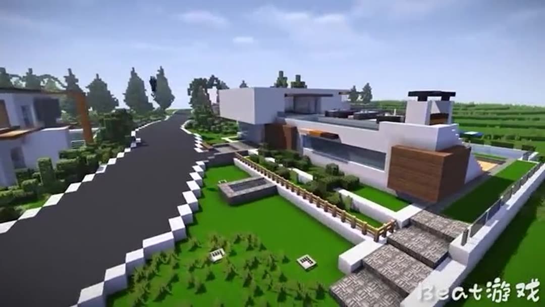 【我的世界】海景别墅建筑, 新手必看建筑教程!