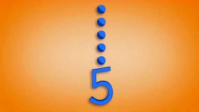 数字5的歌,5的倍数5的乘法口诀表,益智早教慢速儿歌