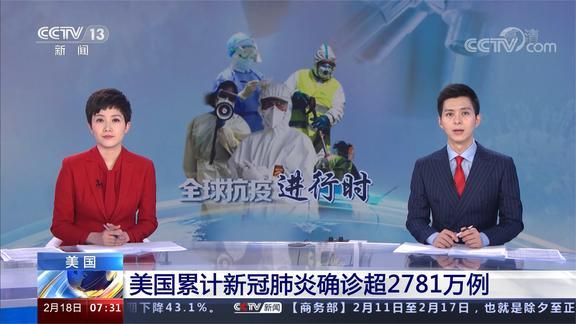 美国累计新冠肺炎确诊超2781万例