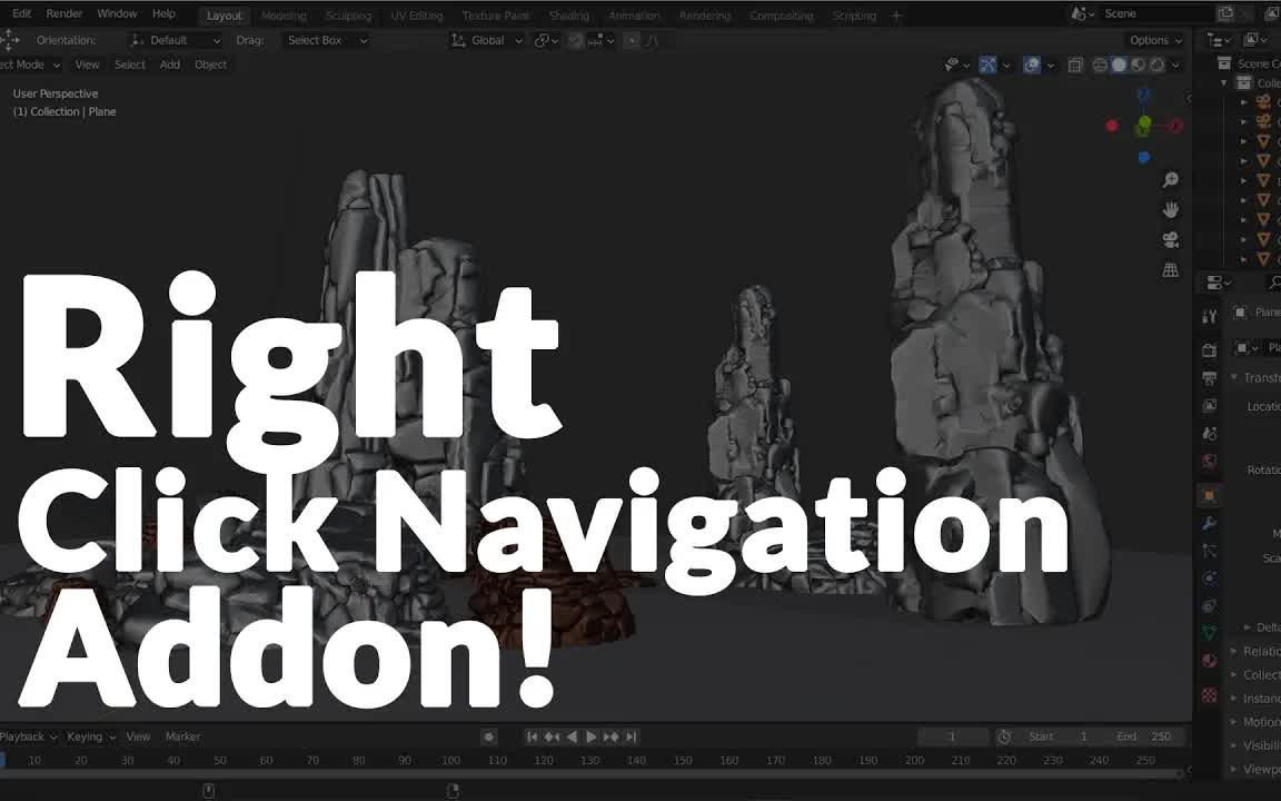 iBlender中文版插件 Mouse Navigation! 右键导航-Yes! RightMouse...