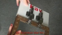...简约款衣柜玻璃铝框门铰链安装视频 半成品门加工铝框门全屋定制五金