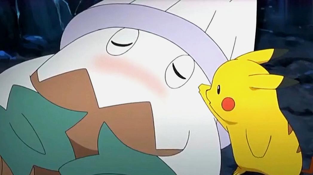 小智和莎莉娜去找温泉了,留下皮卡丘在照顾神奇宝贝