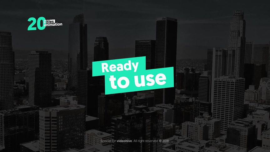 AE模板-20个动画文字标题排版字幕条动画制作