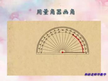 用量角器画角