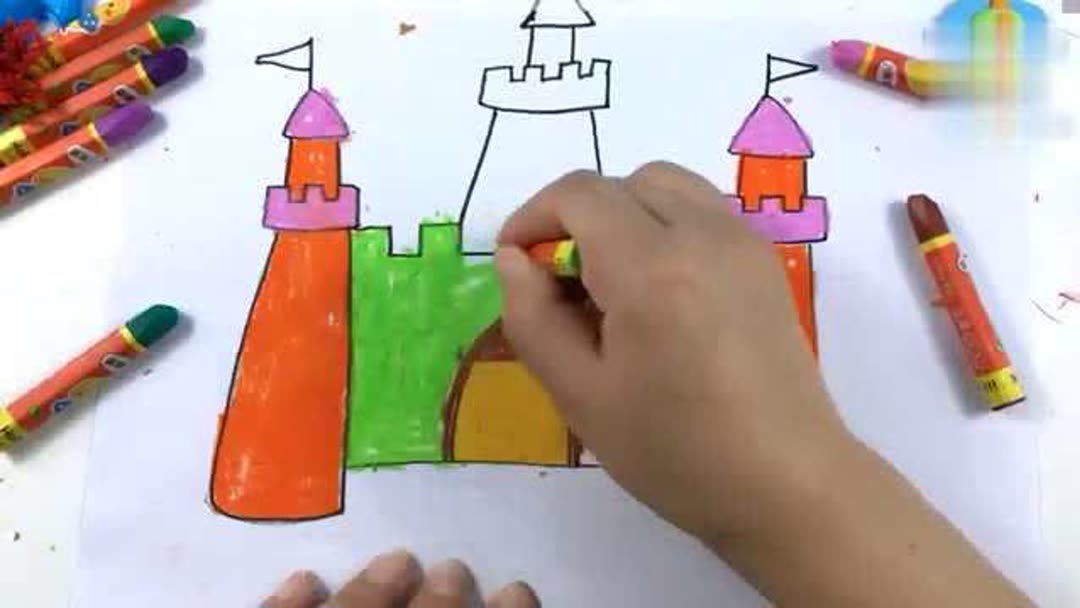 少儿绘画教程卡通简笔画之城堡